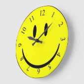 Happy Face Large Clock | Zazzle
