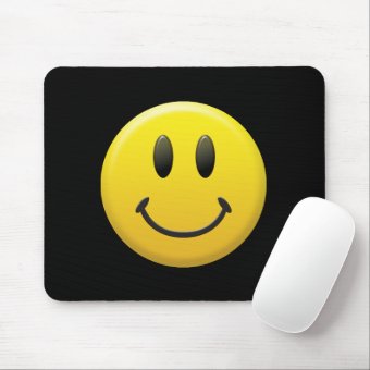 Happy Face Mouse Pad | Zazzle