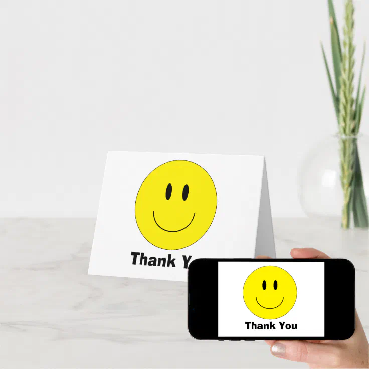 "Happy Face" Note Card | Zazzle