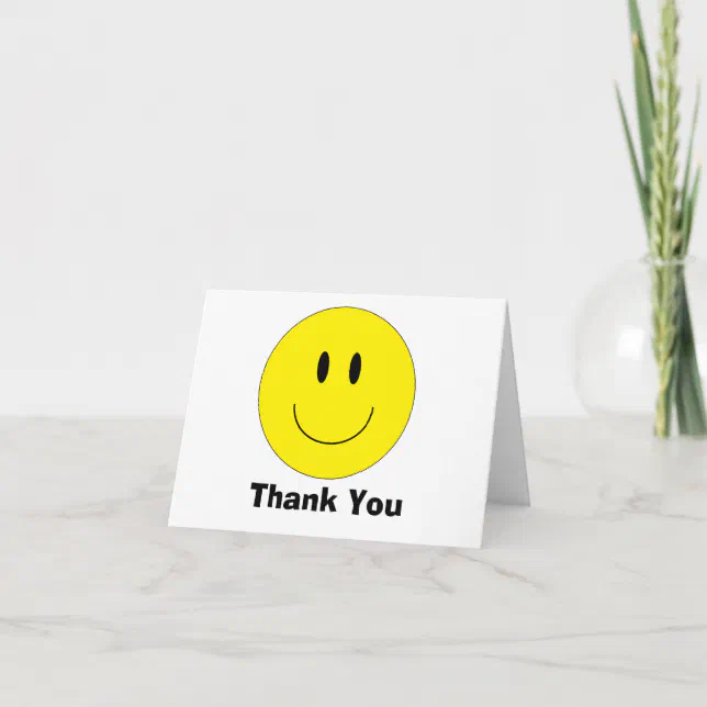 "Happy Face" Note Card | Zazzle