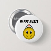 Happy Face Nurse Pinback Button | Zazzle