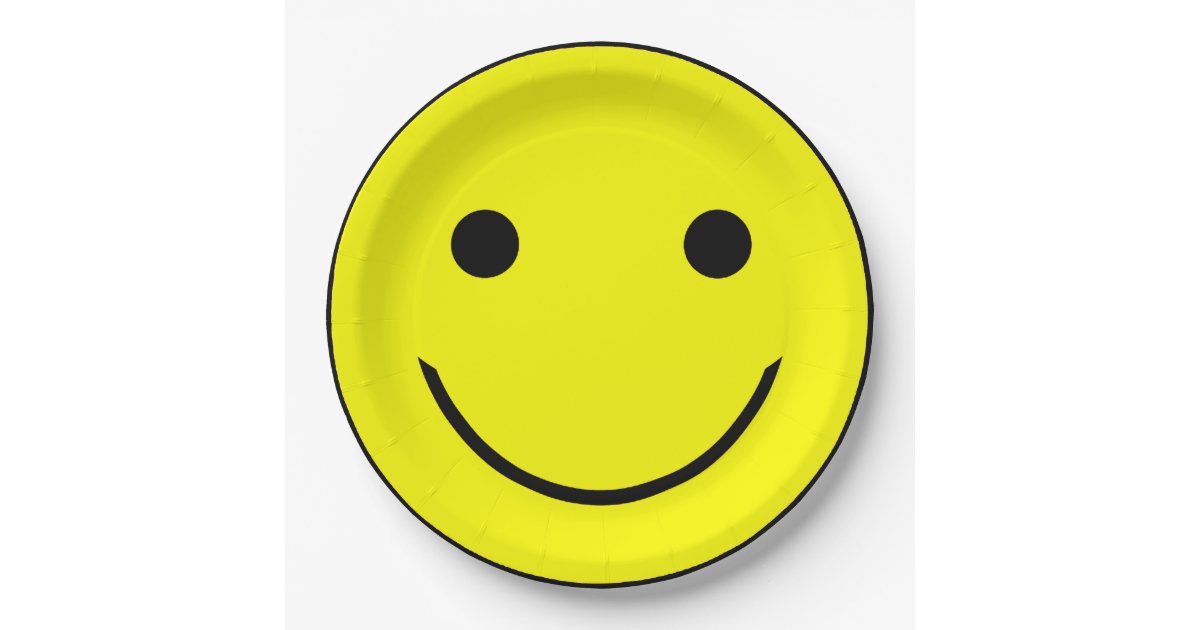 Happy Face Paper Plates | Zazzle