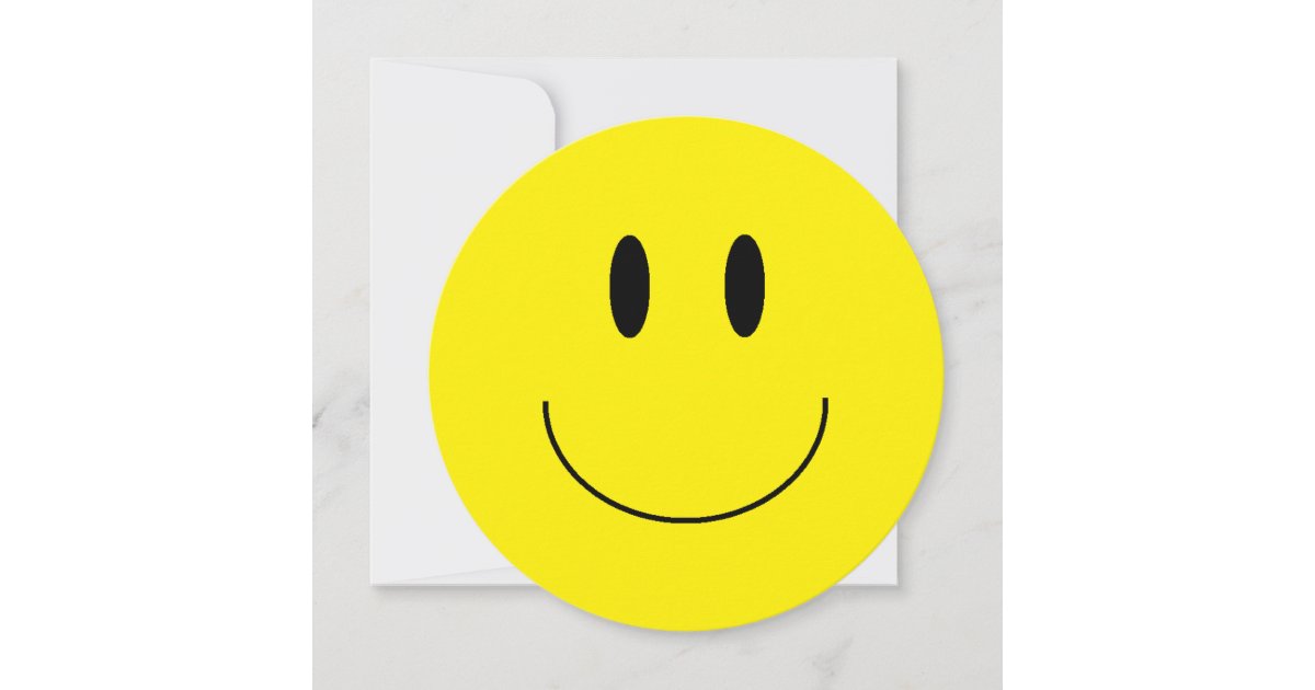 "Happy Face" Round Invitations | Zazzle