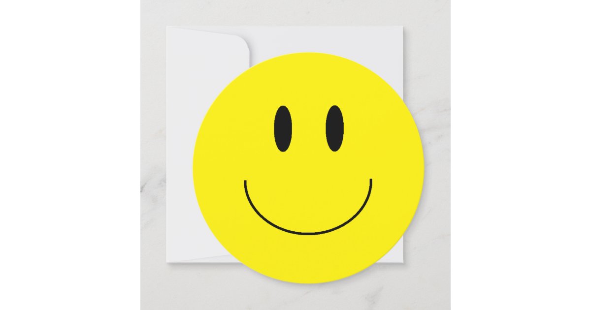 "Happy Face" Round Invitations | Zazzle