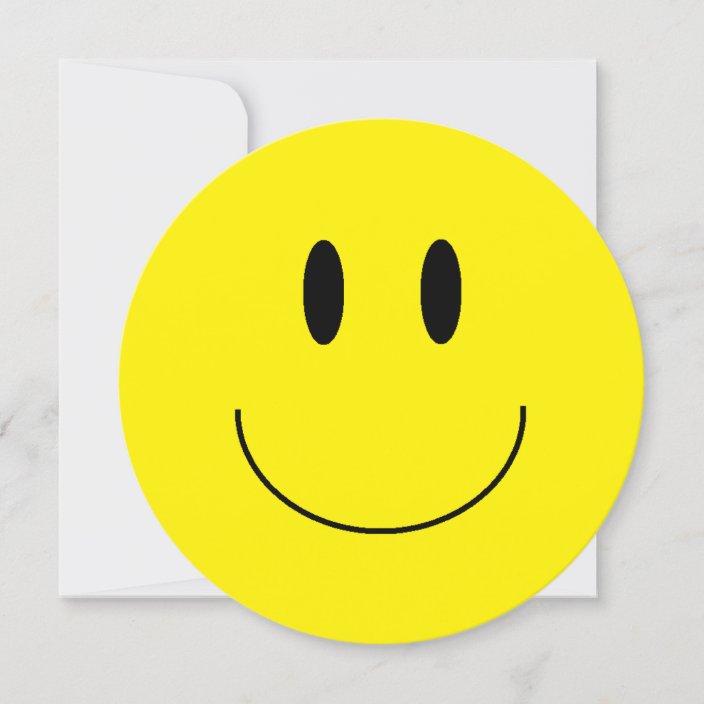 "Happy Face" Round Invitations | Zazzle