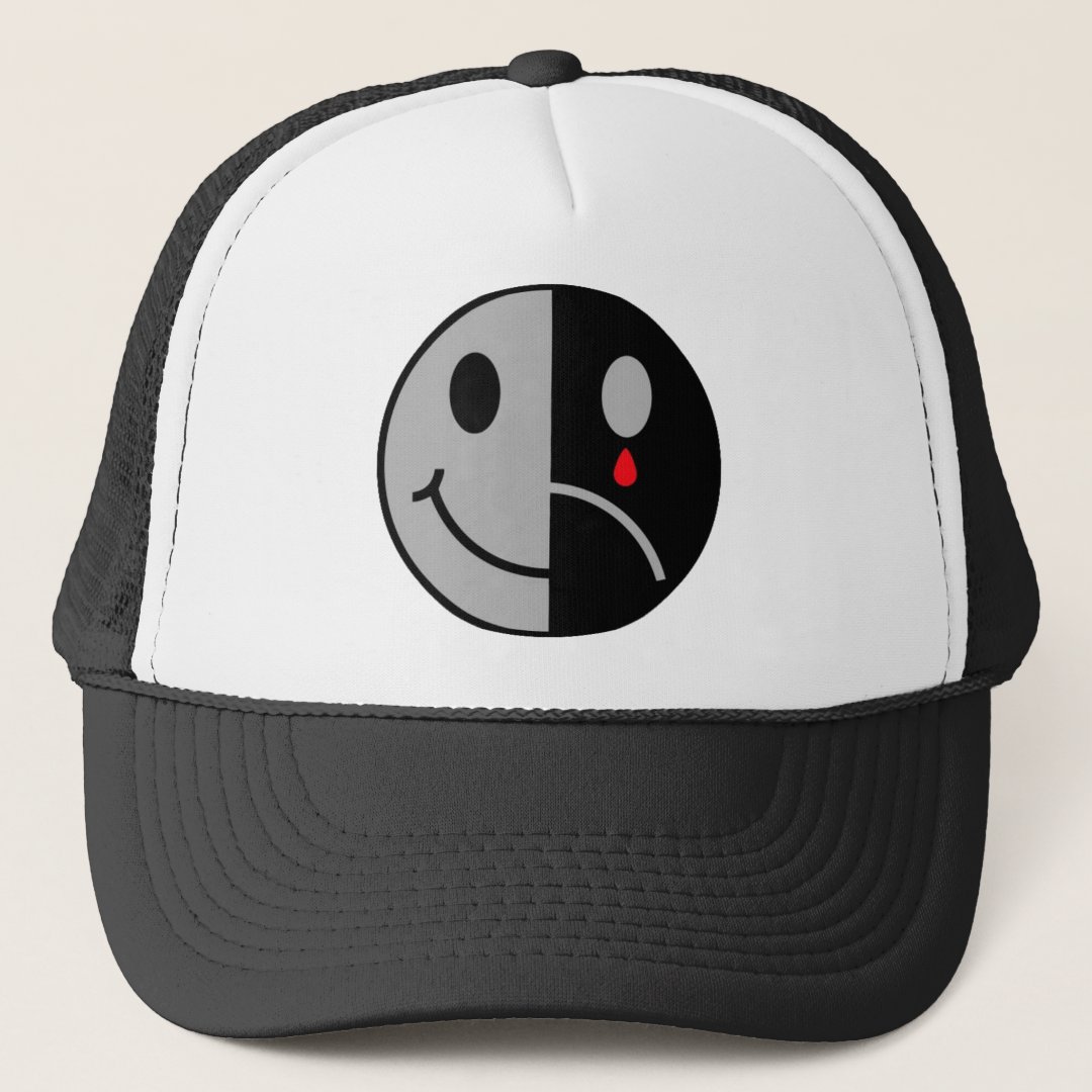 Happy Face Sad Face Hat | Zazzle