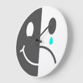 Happy Face Sad Face Wall Clock | Zazzle