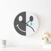 Happy Face Sad Face Wall Clock | Zazzle
