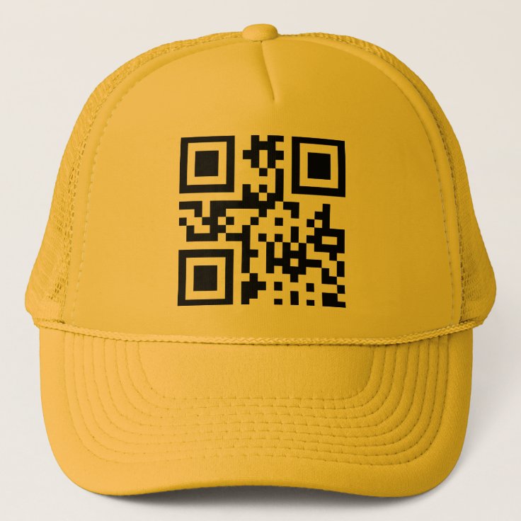 ☺ Happy Face Smiling Emoji -- QR Code Trucker Hat | Zazzle