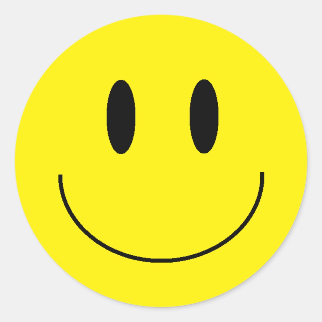 "Happy Face" Stickers | Zazzle