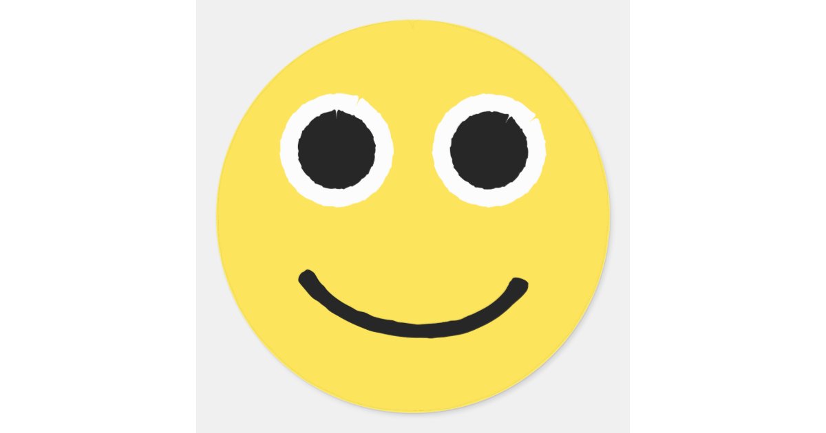 Happy Face Stickers Yellow Smiling Emoticon | Zazzle