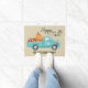 Happy Fall Blue Truck Family Name Pumpkins Doormat | Zazzle