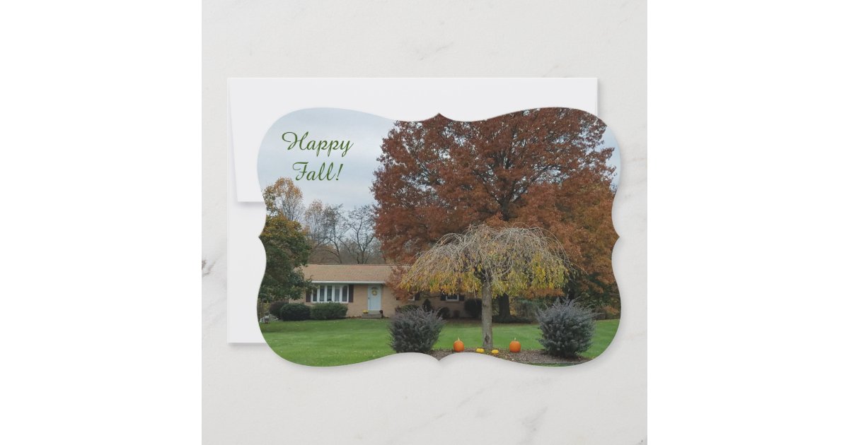 Happy Fall Holiday Card | Zazzle