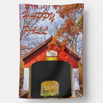 Happy Fall House Flag | Zazzle