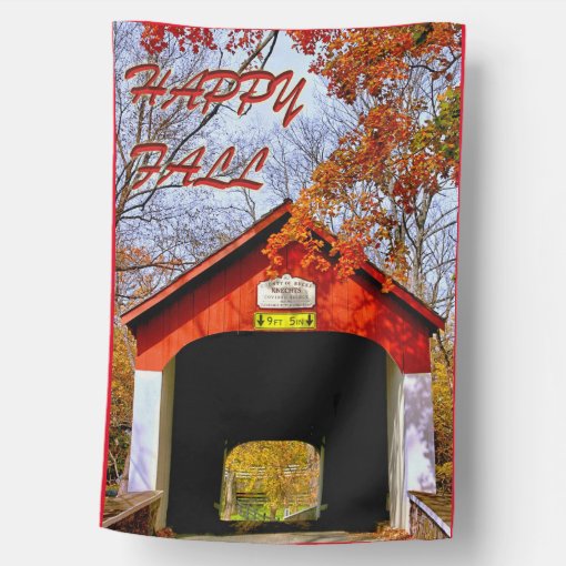 Happy Fall House Flag | Zazzle