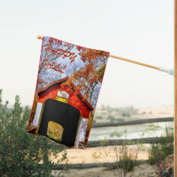 Happy Fall House Flag | Zazzle