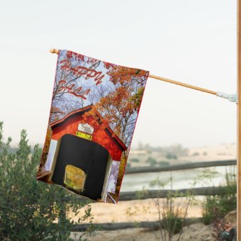 Happy Fall House Flag | Zazzle