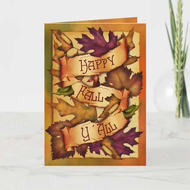 Happy Fall Leaves Card | Zazzle