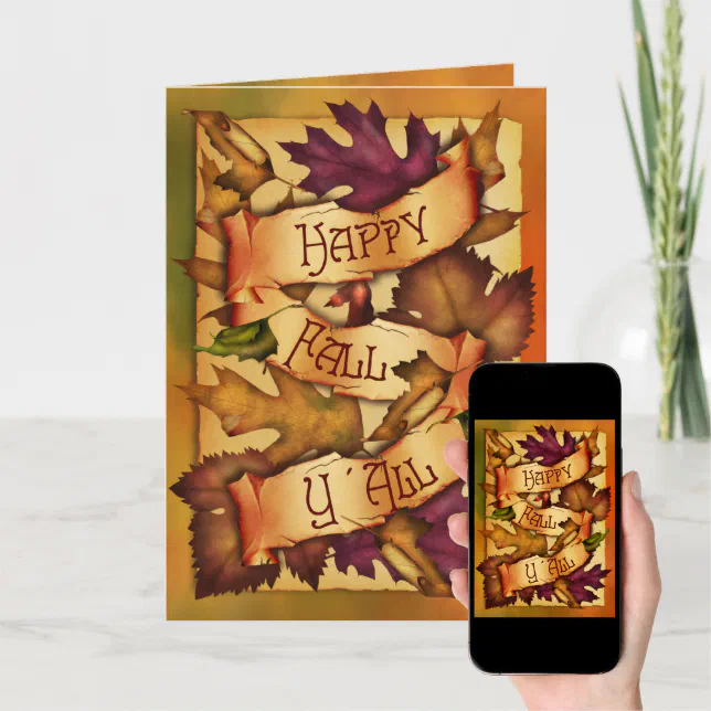 Happy Fall Leaves Card | Zazzle