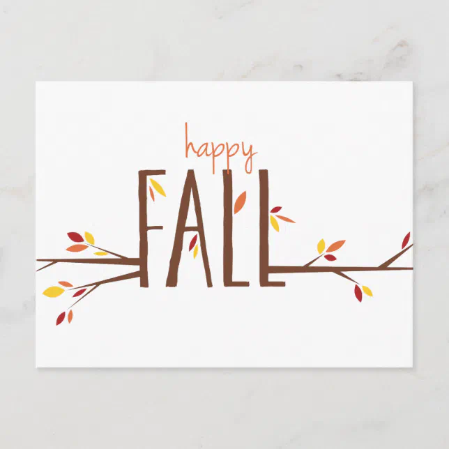 Happy Fall Postcard | Zazzle