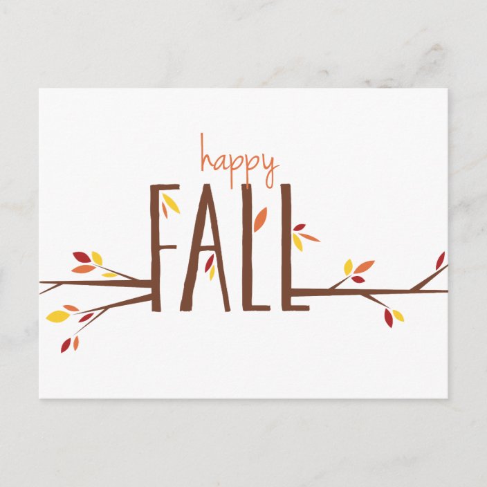 Happy Fall Postcard | Zazzle.com