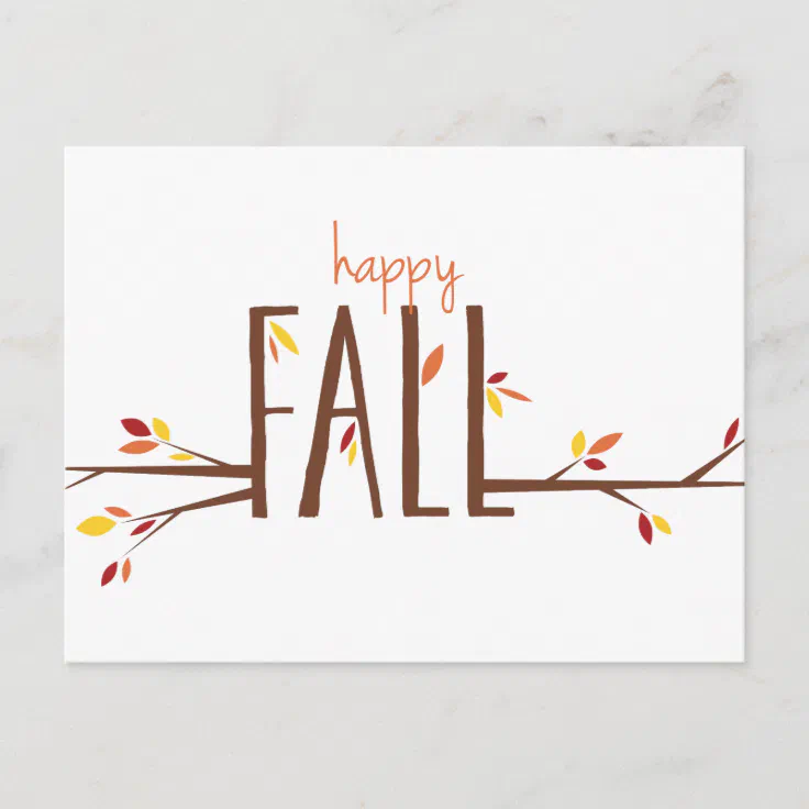 Happy Fall Postcard | Zazzle