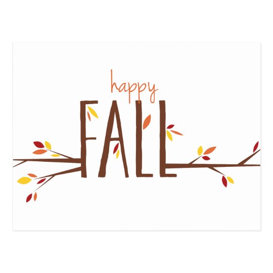 Happy Fall Postcard | Zazzle.com
