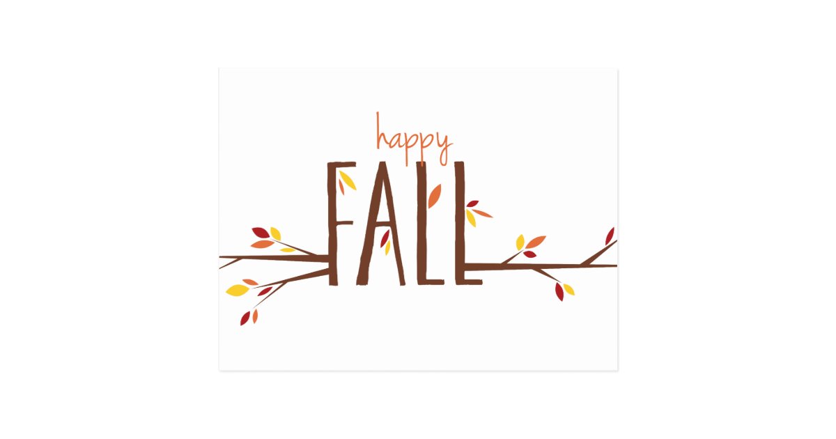 Happy Fall Postcard | Zazzle.com