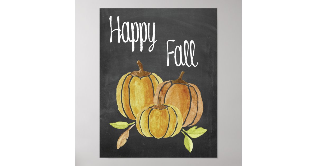 Happy Fall Poster | Zazzle
