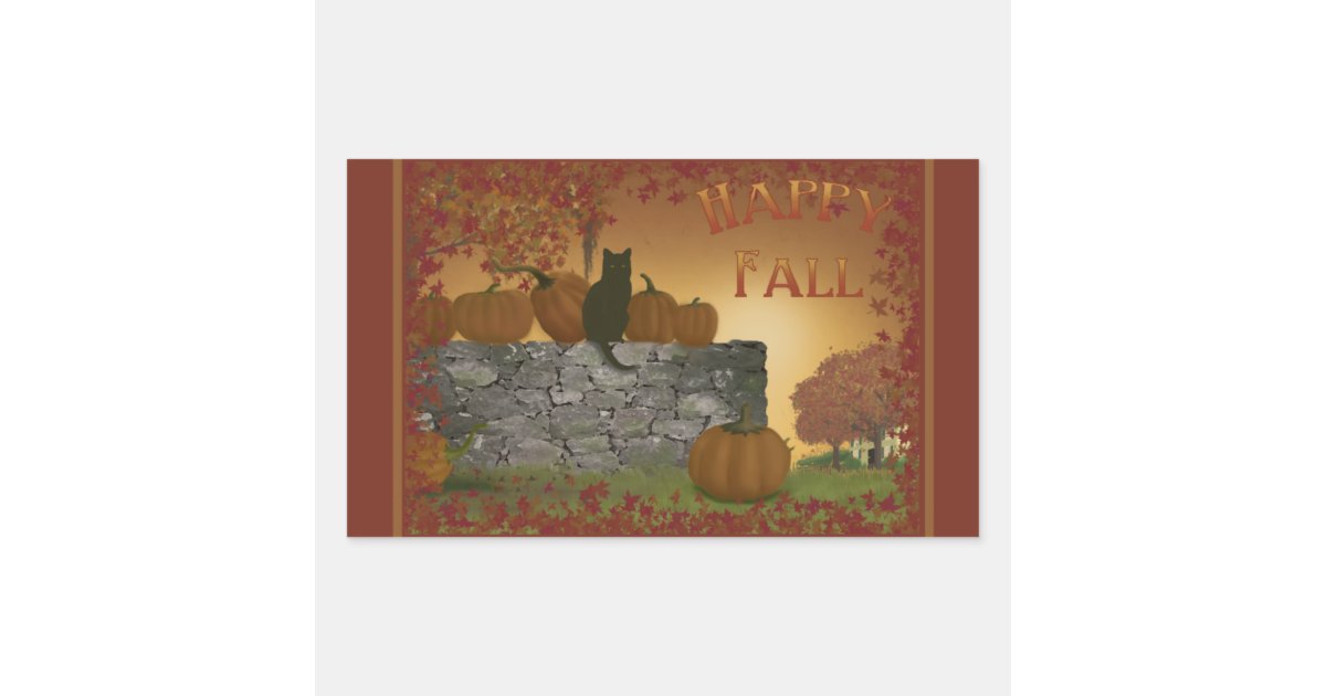 Happy Fall Stickers | Zazzle
