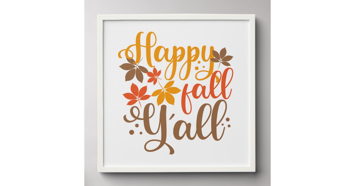 Happy Fall to Y'all Peel And Stick Photo Tile | Zazzle