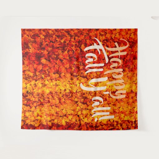 Happy Fall Y'all Autumn Fall Leaves Party Backdrop | Zazzle