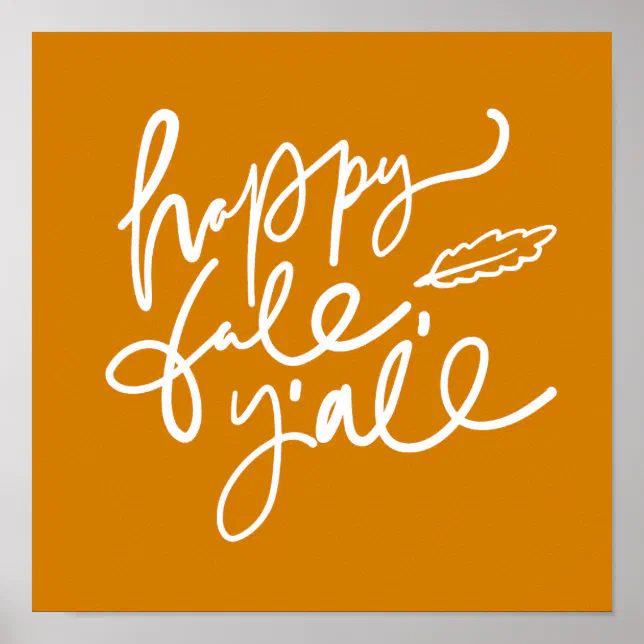 Happy Fall Y'all Poster | Zazzle