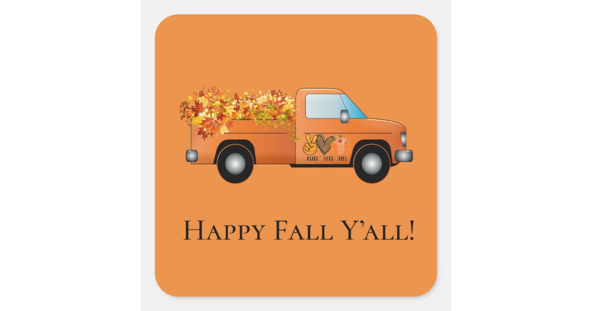 Happy Fall Y'all! Sticker | Zazzle
