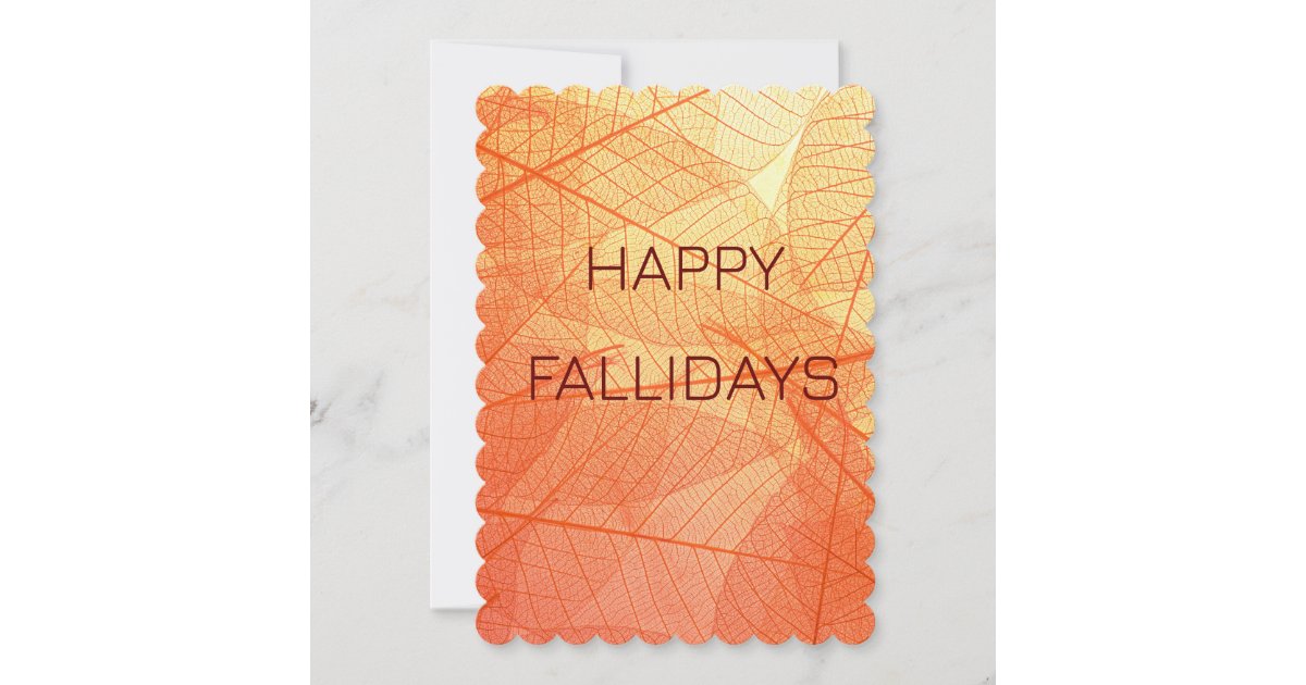 Happy Fallidays, Custom Fall Seasonal Puns Holiday Card | Zazzle