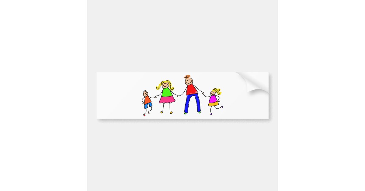 Happy Family Bumper Sticker | Zazzle