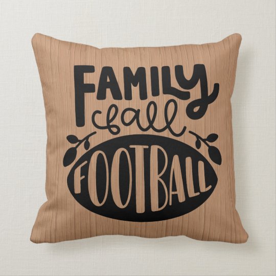 Happy Family Fall Football Decorative Pillow | Zazzle.com