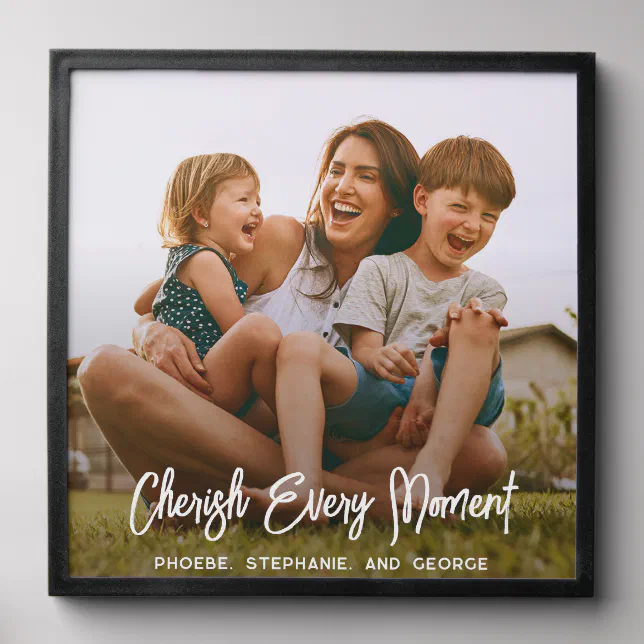 Happy Family Photo Holiday Keepsake Custom Peel And Stick Photo Tile ...