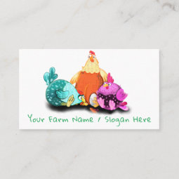 Happy Farm with Funny Rooster - Happy Farmer's Business Card | Zazzle