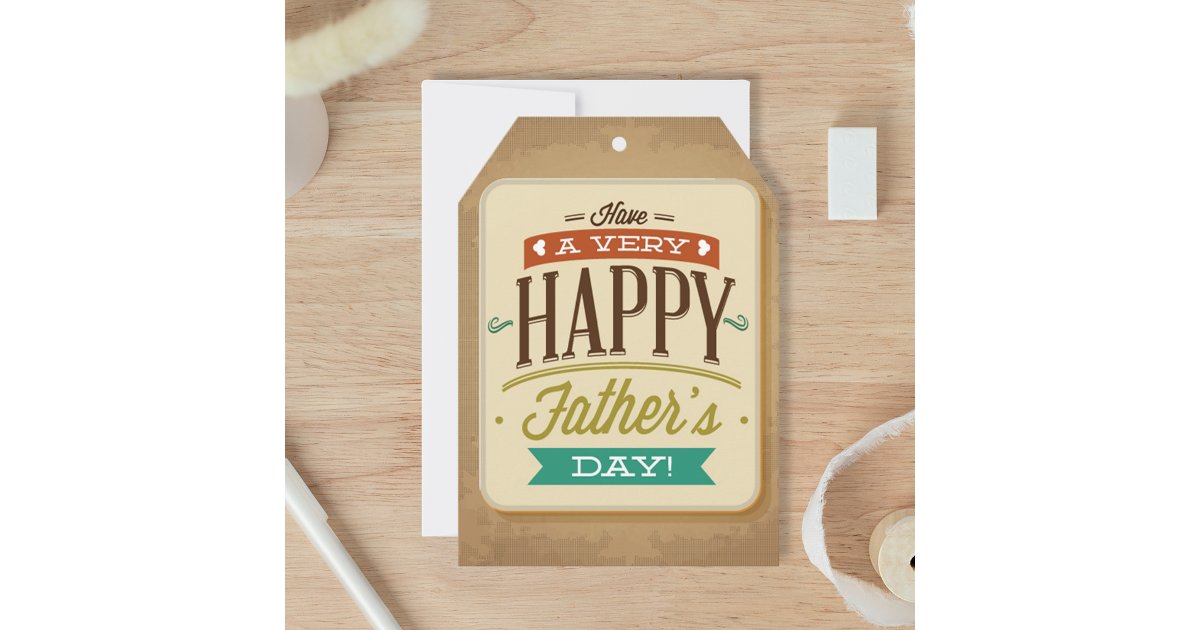 Happy Father’s Day Big Gift Tag Card | Zazzle