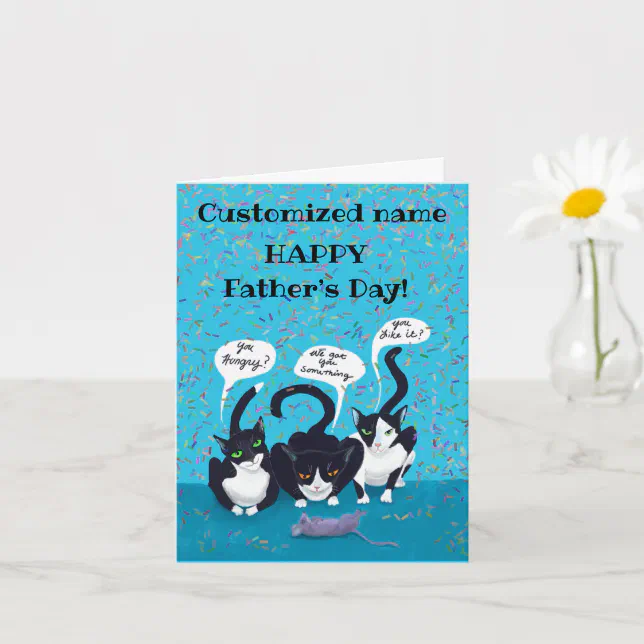Happy Father’s Day from the cats Card | Zazzle