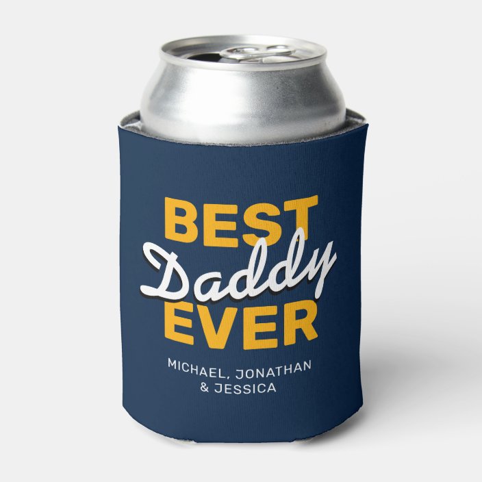 Happy Father's Day 4 Photo Can Cooler | Zazzle.com
