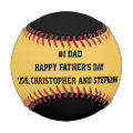 Happy Father's Day Baseball, #1 Dad, Custom Baseball | Zazzle