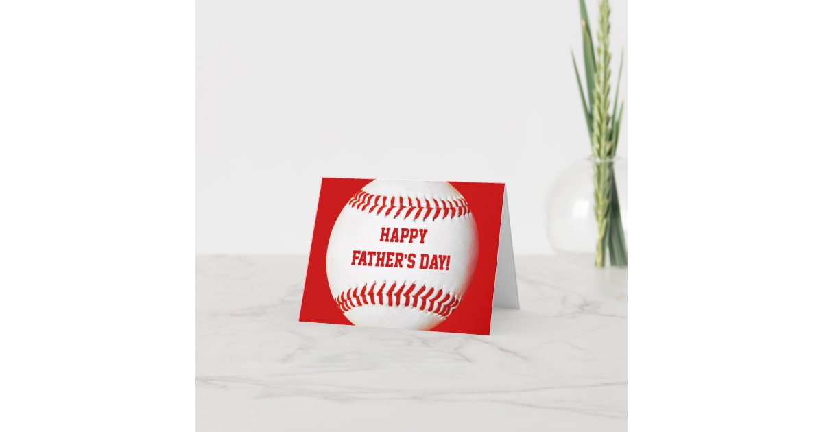 Happy Father's Day Baseball Card | Zazzle