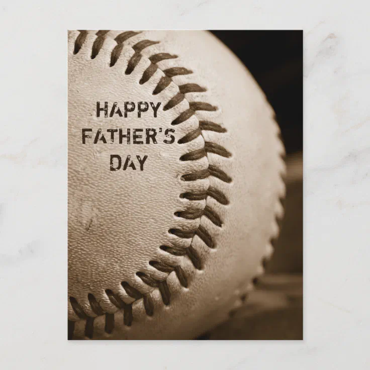 Happy Father's Day Baseball Postcard | Zazzle