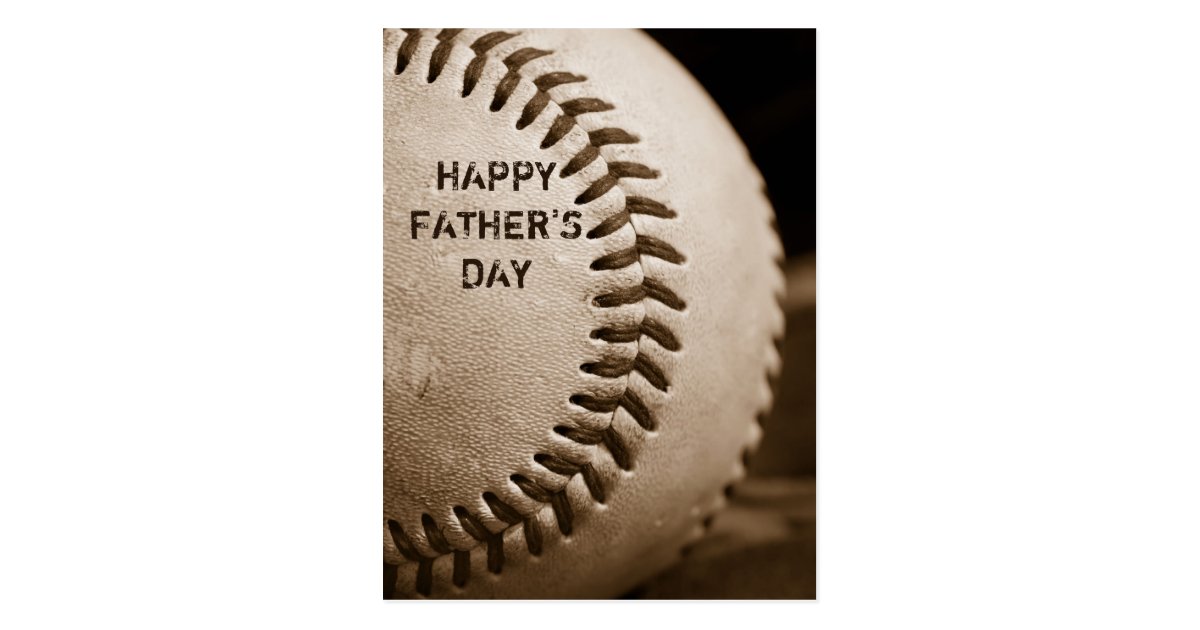 Happy Father's Day Baseball Postcard | Zazzle.com