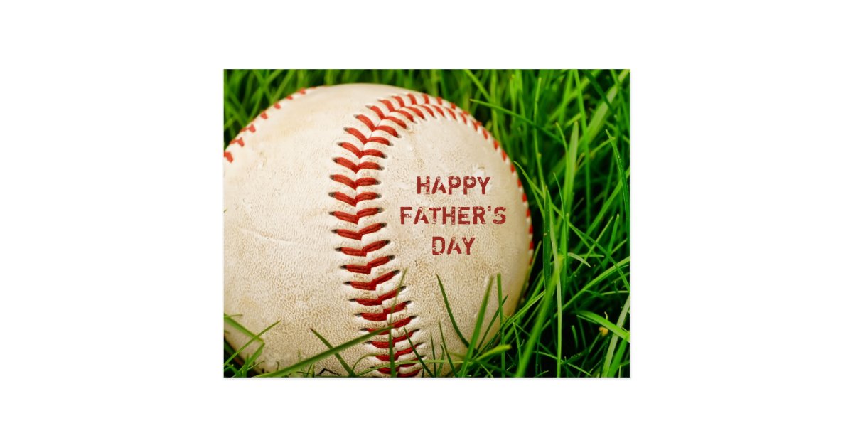 Happy Father's Day Baseball Postcard | Zazzle.com