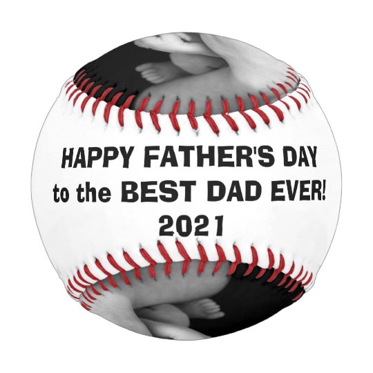 Happy Father's Day Baseball with Custom Pics | Zazzle.com