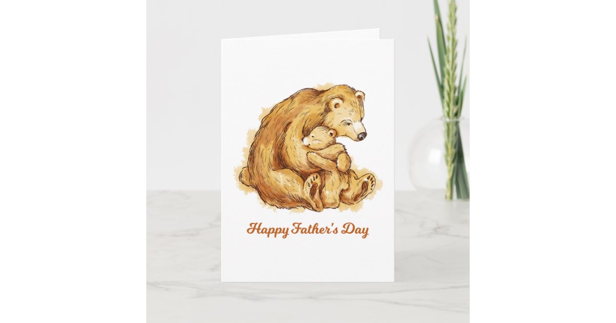 Happy Father's Day Bears Card | Zazzle