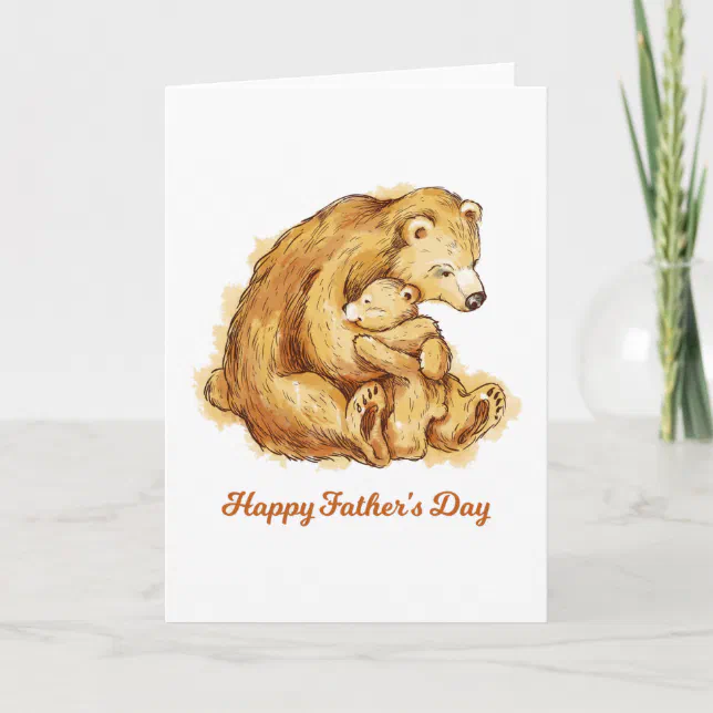 Happy Father's Day Bears Card | Zazzle